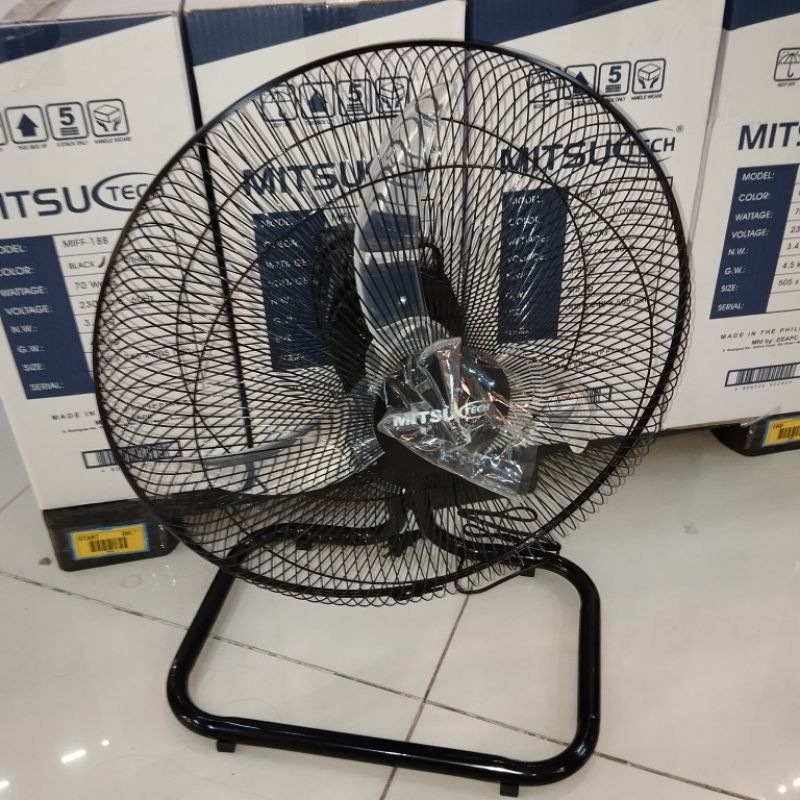 MitsuTech 18" Floor Fan MIFF-18 Black industrial Fan 18 inches Brandnew ...