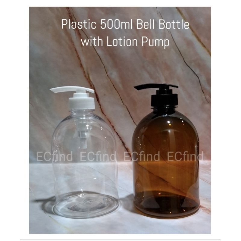 Plastic 500ml Bell Lotion Pump Bottle Empty Dome Shape Lotion Soap Pump ...