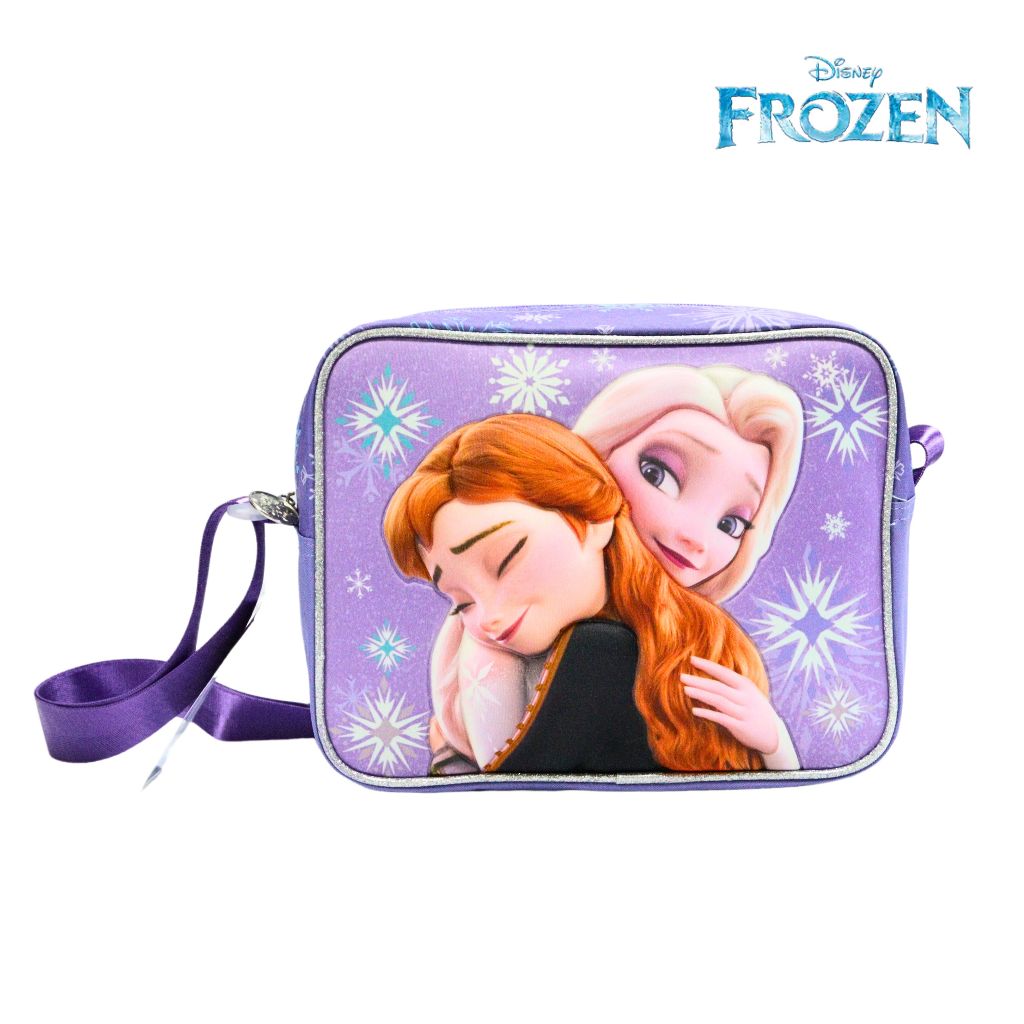 Disney Frozen 3D Elsa and Anna Purple Foam Insulated Shoulder Bag ...
