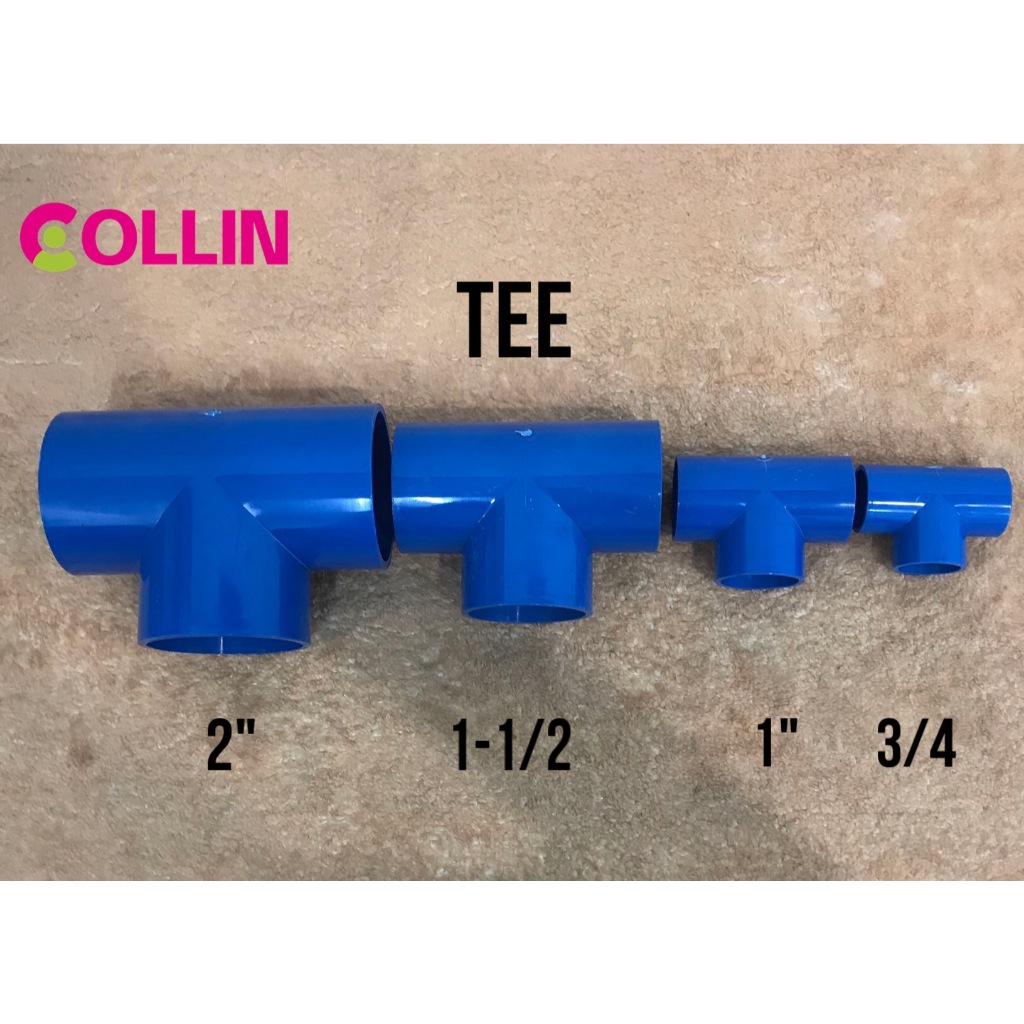 PVC BLUE TEE 1/2 3/4 1 PVC BLUE FITTINGS PIPE PUMP PARTS | Shopee ...