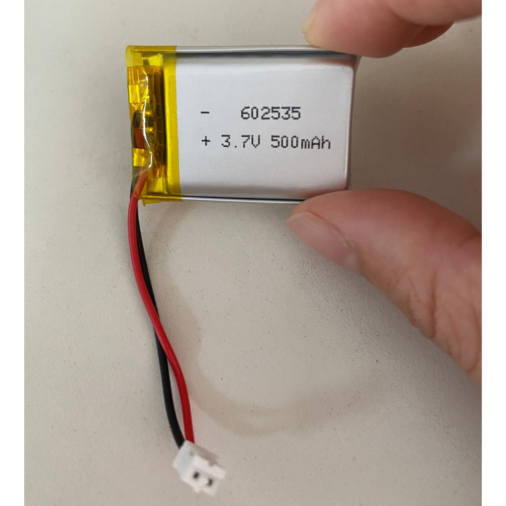 3.7V 500mAh Lithium Polymer lipo Rechargeable Battery 602535 with JST ...