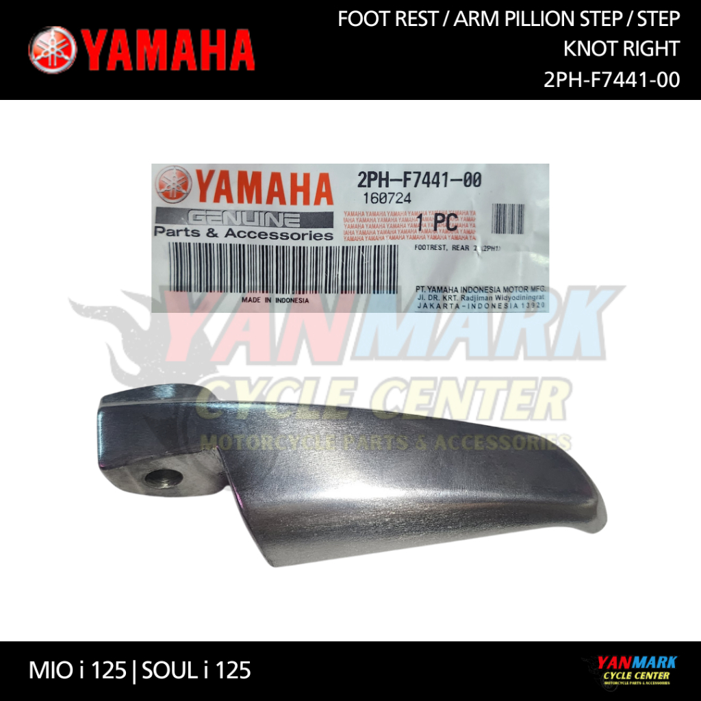 ORIGINAL YAMAHA - FOOT REST / ARM PILLION / STEP KNOT RIGHT - MIO i 125 ...