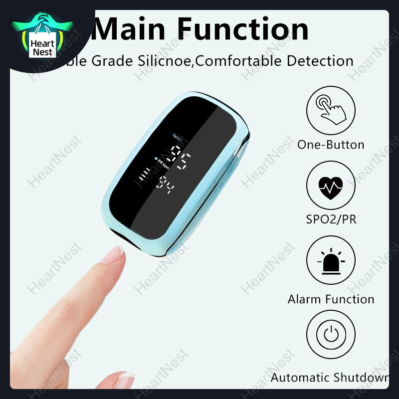HeartNest Pulse Oximeter Finger Monitor Rechargeable For Kids Health ...