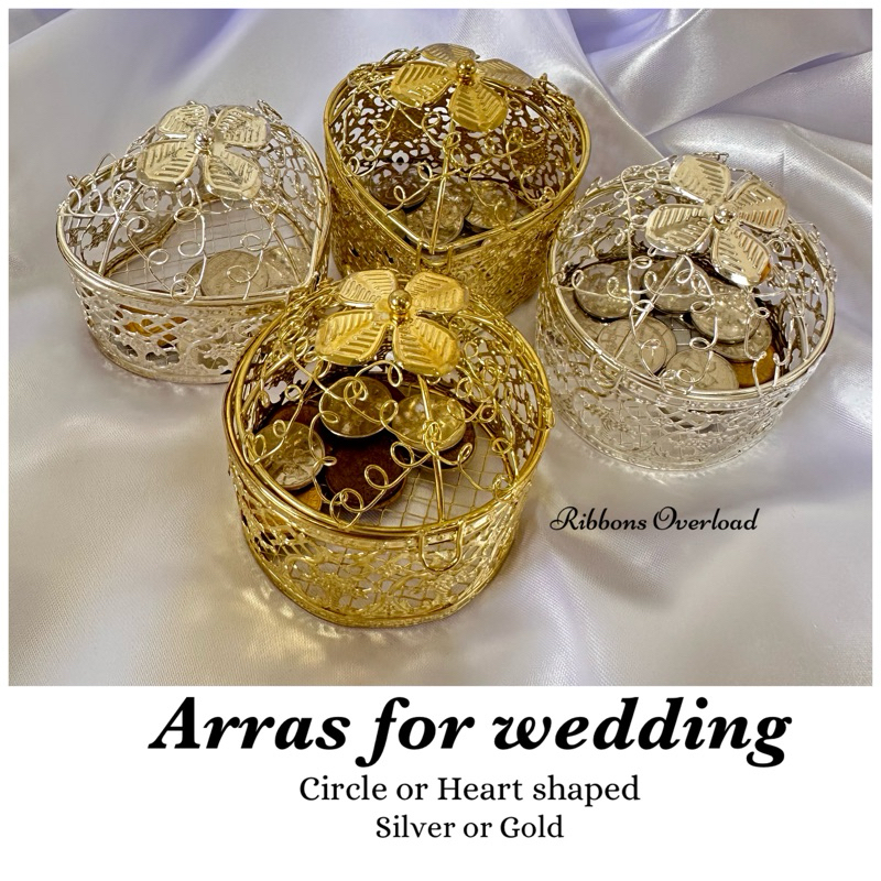 Arras/arhae For Wedding with coins | Heart or Circle shaped | Gold or ...