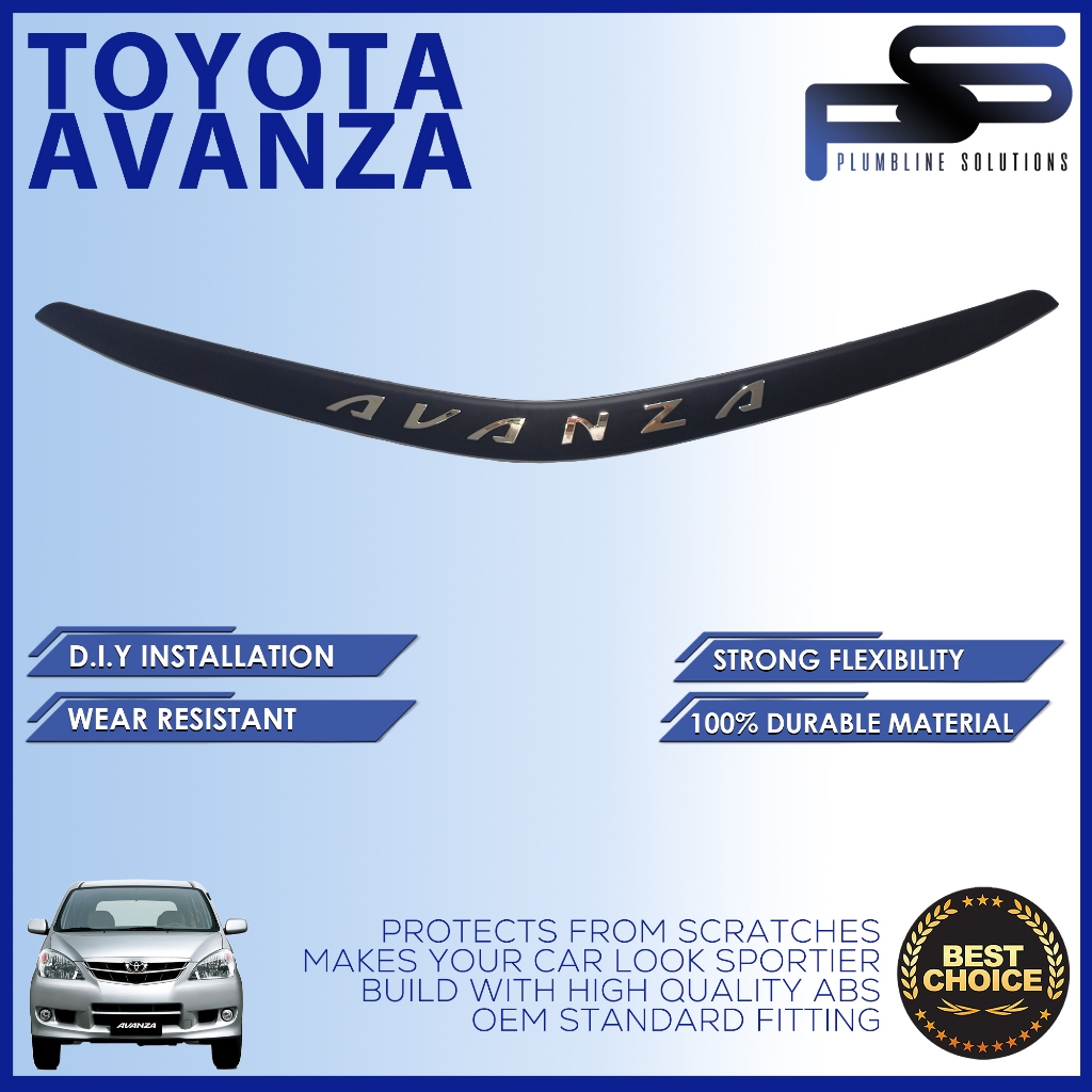 Car Bonnet Guard for Toyota Avanza G J E 2016 - 2018 No need Screw with ...