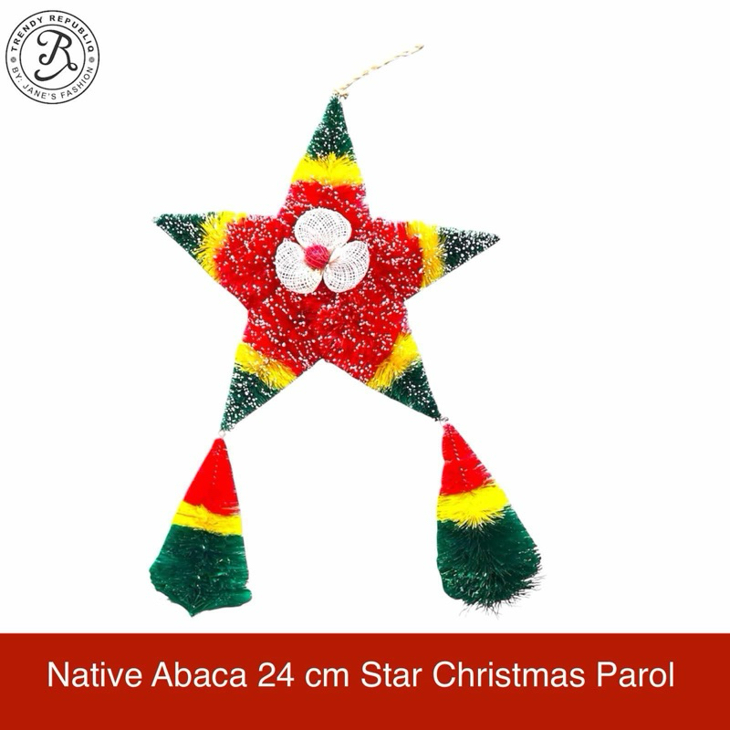 Christmas Star Parol for Window 24 cm Eco Friendly made of Abaca ...