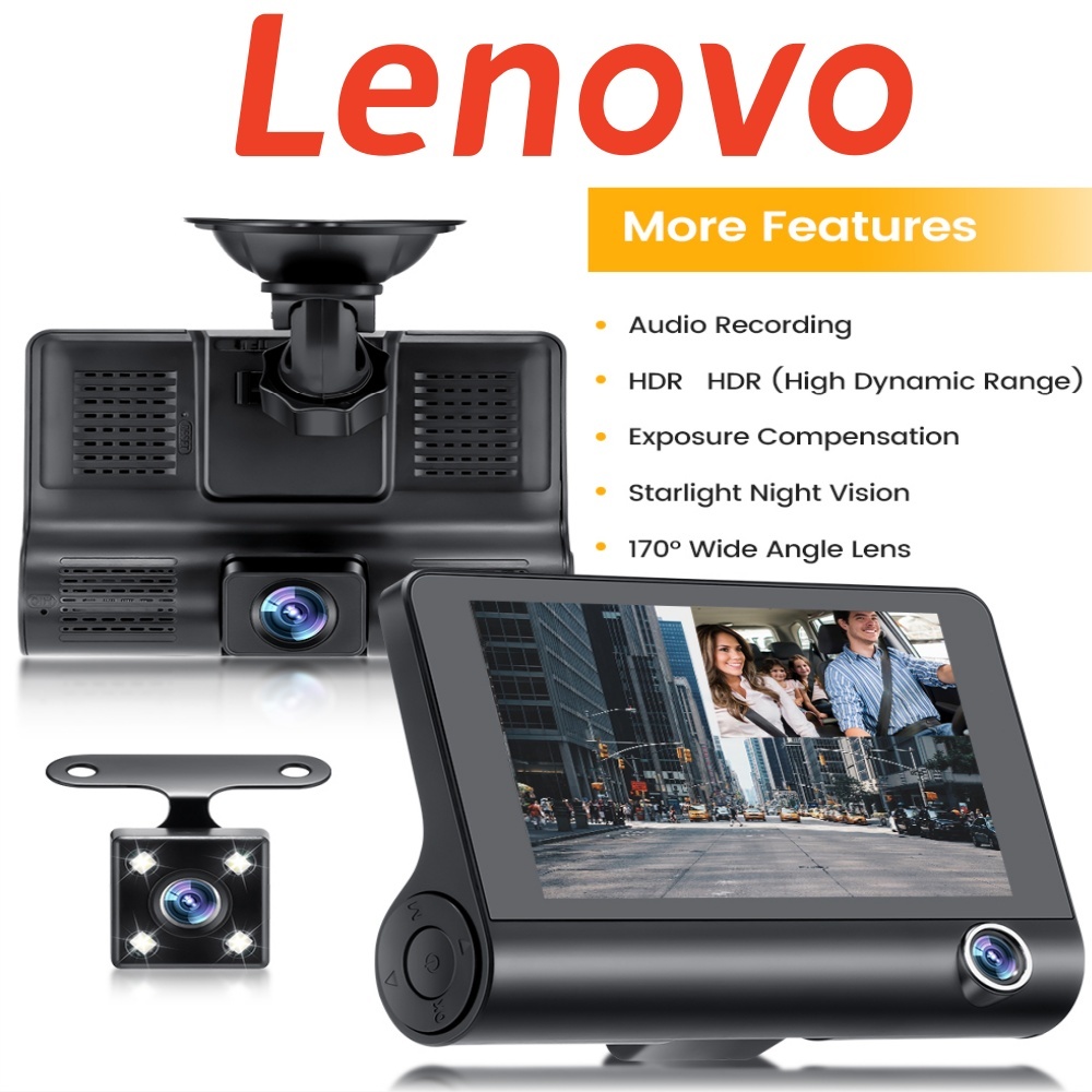 Lenovo Original Dash Cam For Car Dashcam Front And Back With Night ...
