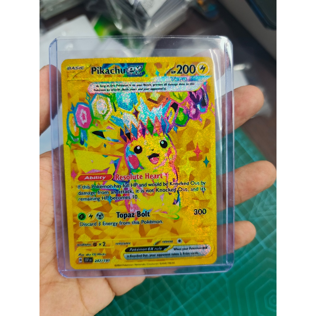 PROXY CARD - Pikachu ex - 247/191 / Hyper Rare - Surging Sparks (SV08 ...