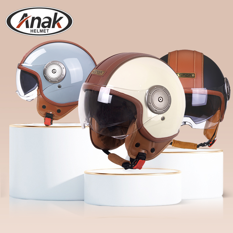 Anak Original Removable Abs Material Dual Visor Half Face Helmet For ...