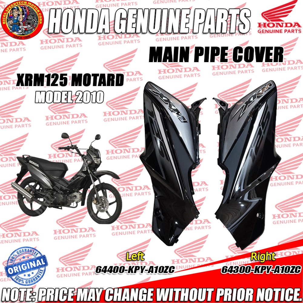 XRM125 MOTARD 2010 MAIN PIPE COVER (HPI) (Genuine: RIGHT- 64300-KPY ...