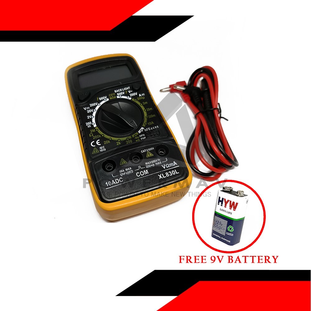 Digital Multimeter Tester XL830L This Multimeter can be used for AC DC ...