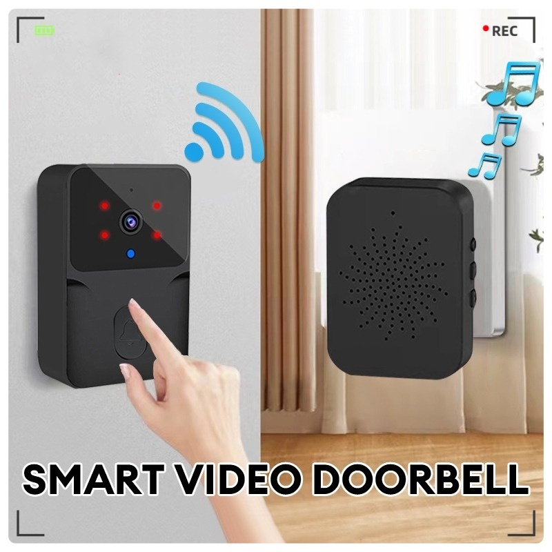 Door Bell Wireless Smart Wi-Fi Doorbell Outdoor Waterproof HD Camera ...