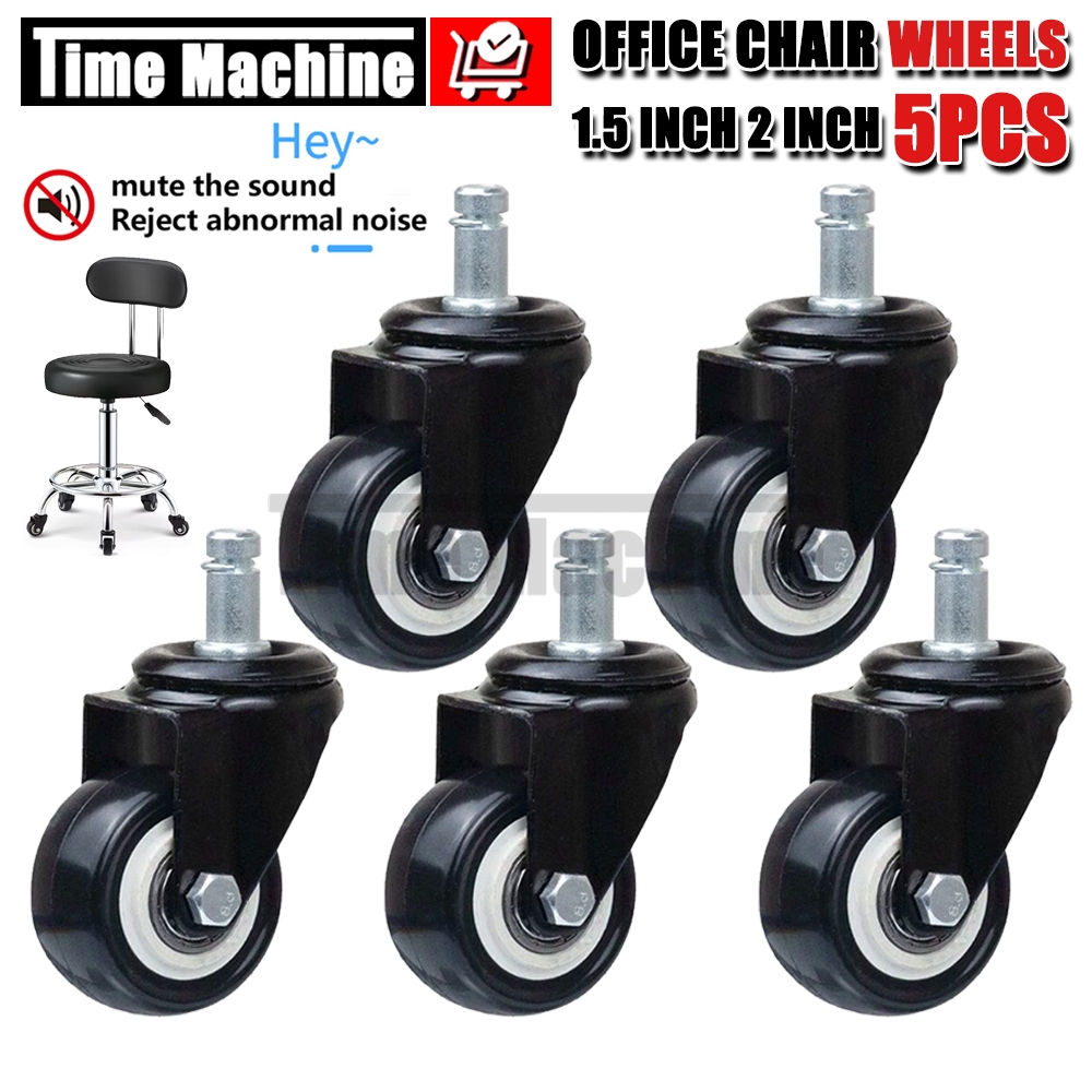 5PCS Office Chair Wheels Heavy Duty Swivel Computer Chair Wheels ...