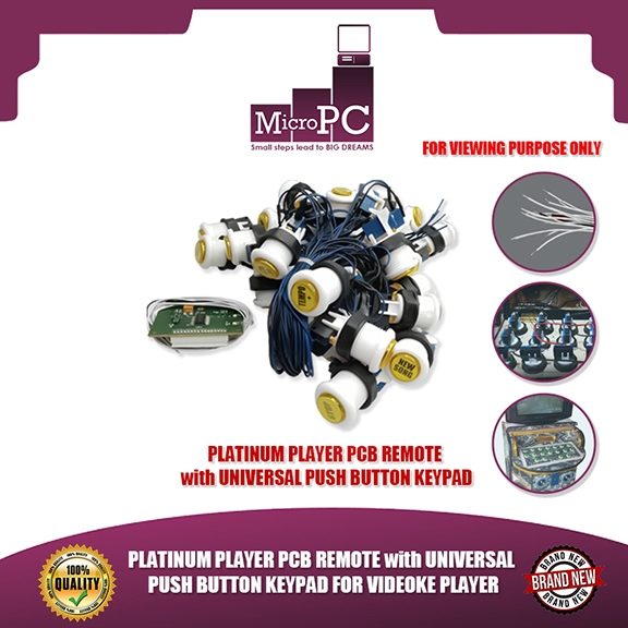 MICRO PC PLATINUM PLAYER PCB REMOTE with UNIVERSAL PUSH BUTTON KEYPAD ...