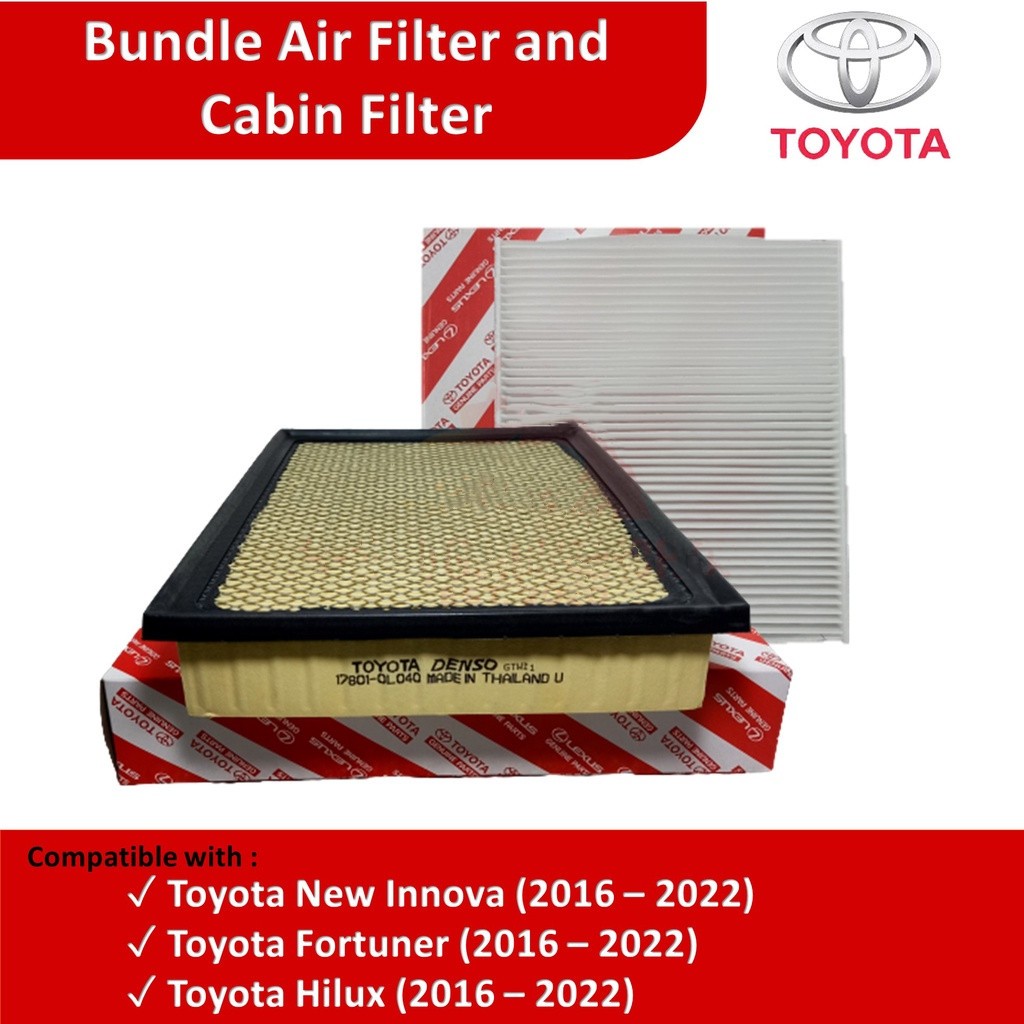 Bundle Air Filter and Cabin Filter Toyota New Innova , Fortuner , Hilux ...