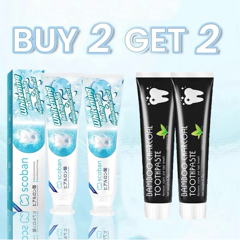 scoban teeth Whitening toothpaste Peppermint and CONAETE Bamboo ...