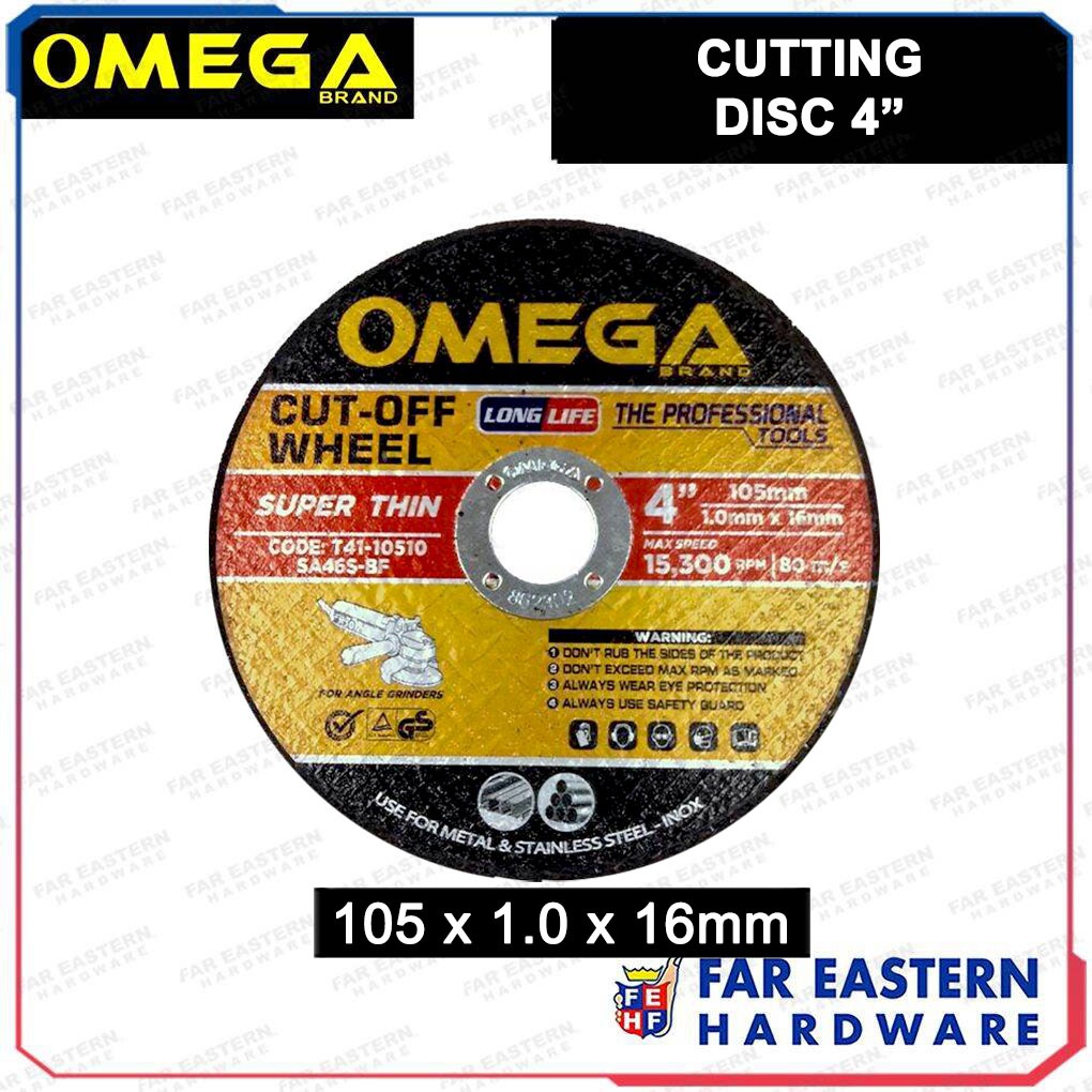 OMEGA Cutting Disc 4" Super Thin T41-10510 1PC | Shopee Philippines
