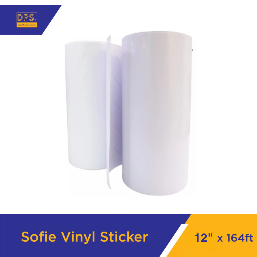 DPS SOFIE Vinyl Sticker Waterproof Glossy 164ft x 1ft/ 12" for product ...