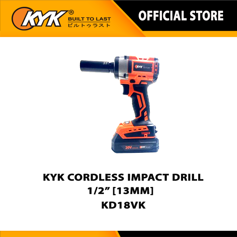 KYK 20V CORDLESS IMPACT DRILL WITH KIT KD18VK | Shopee Philippines