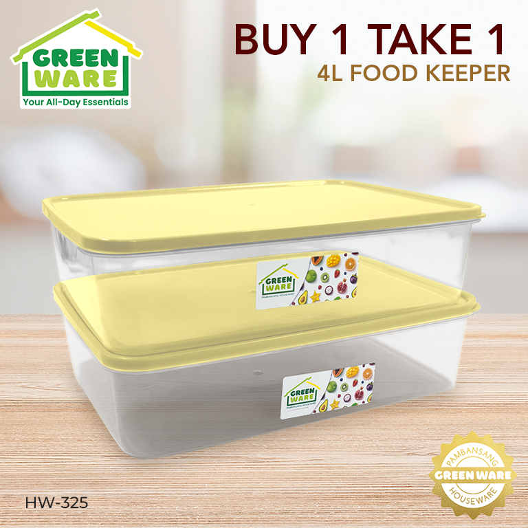 GREENWARE Large Food Keeper 4L Rectangular Graham Tiramisu Buy 1 Take 1 ...
