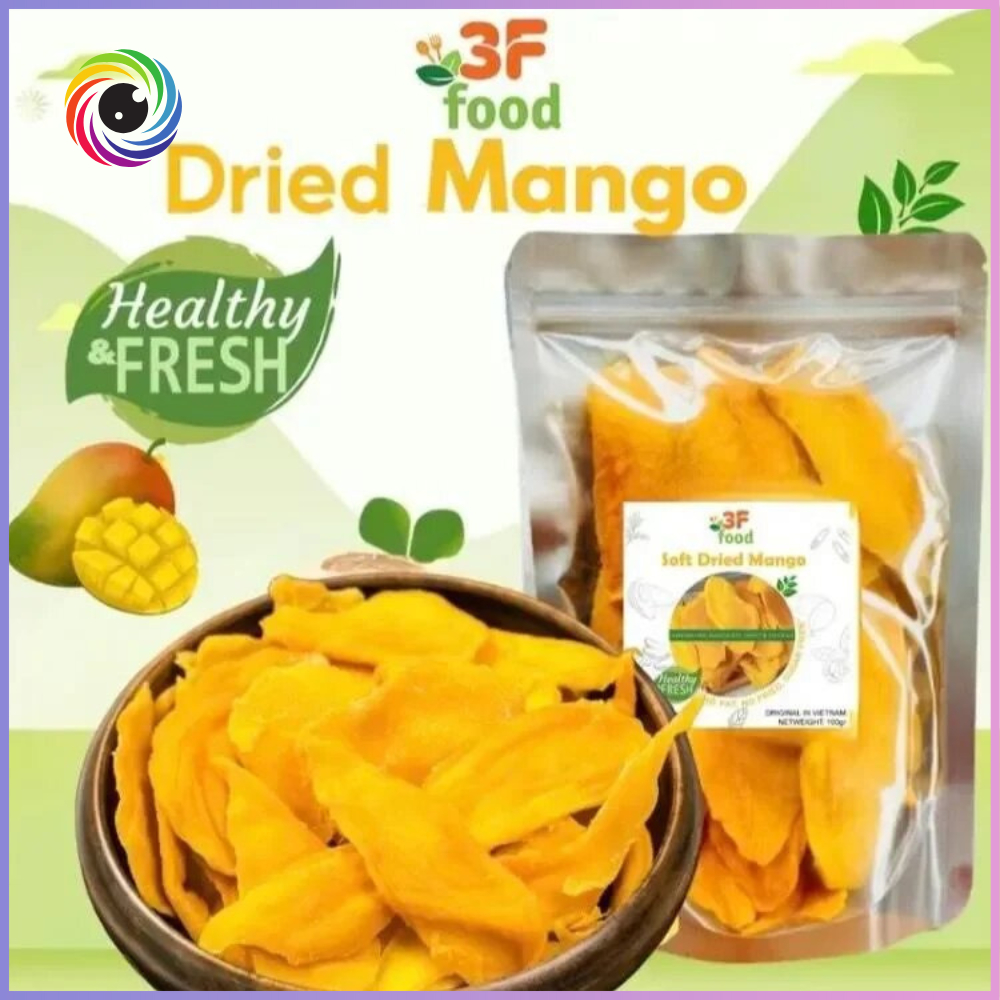 3F FOOD Dried Mangoes Chips in100g 250g 500G 1KG Per Pack Best VietNam Dried Mango Snacks Dry ...
