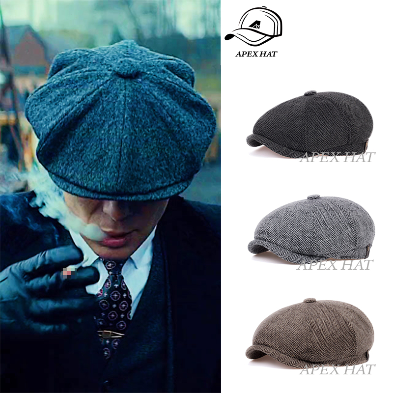 Retro Octagonal Hats British Painters Hats Berets Artistic Flat Caps ...