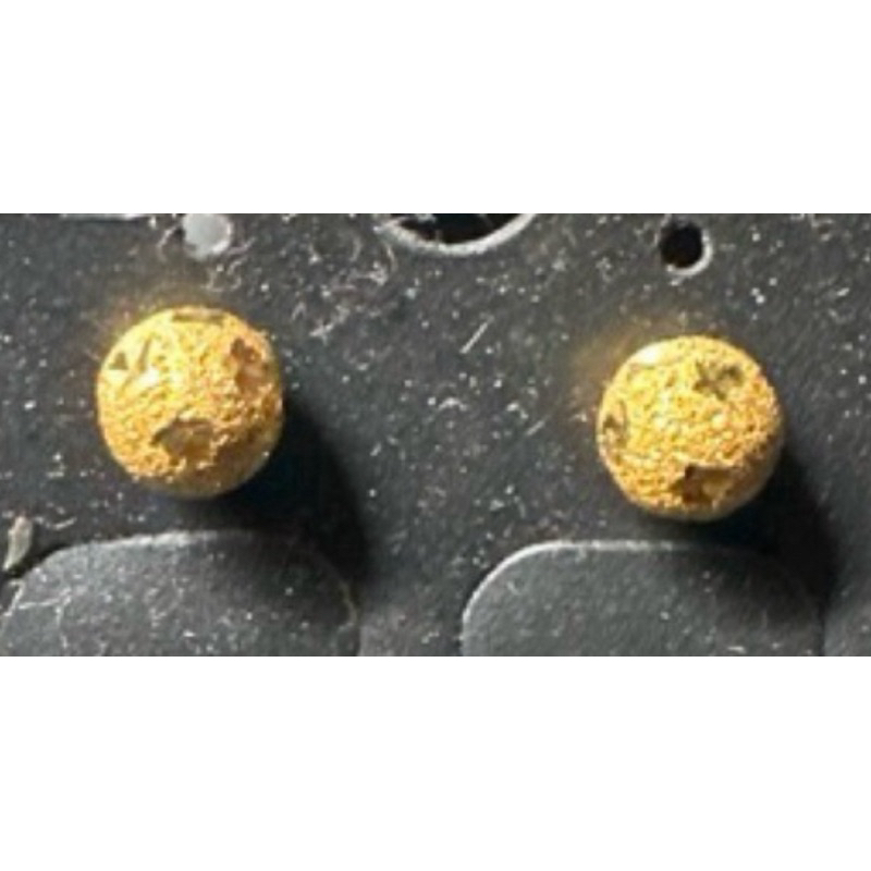 18k saudi gold stud earrings frosted 1.01 | Shopee Philippines