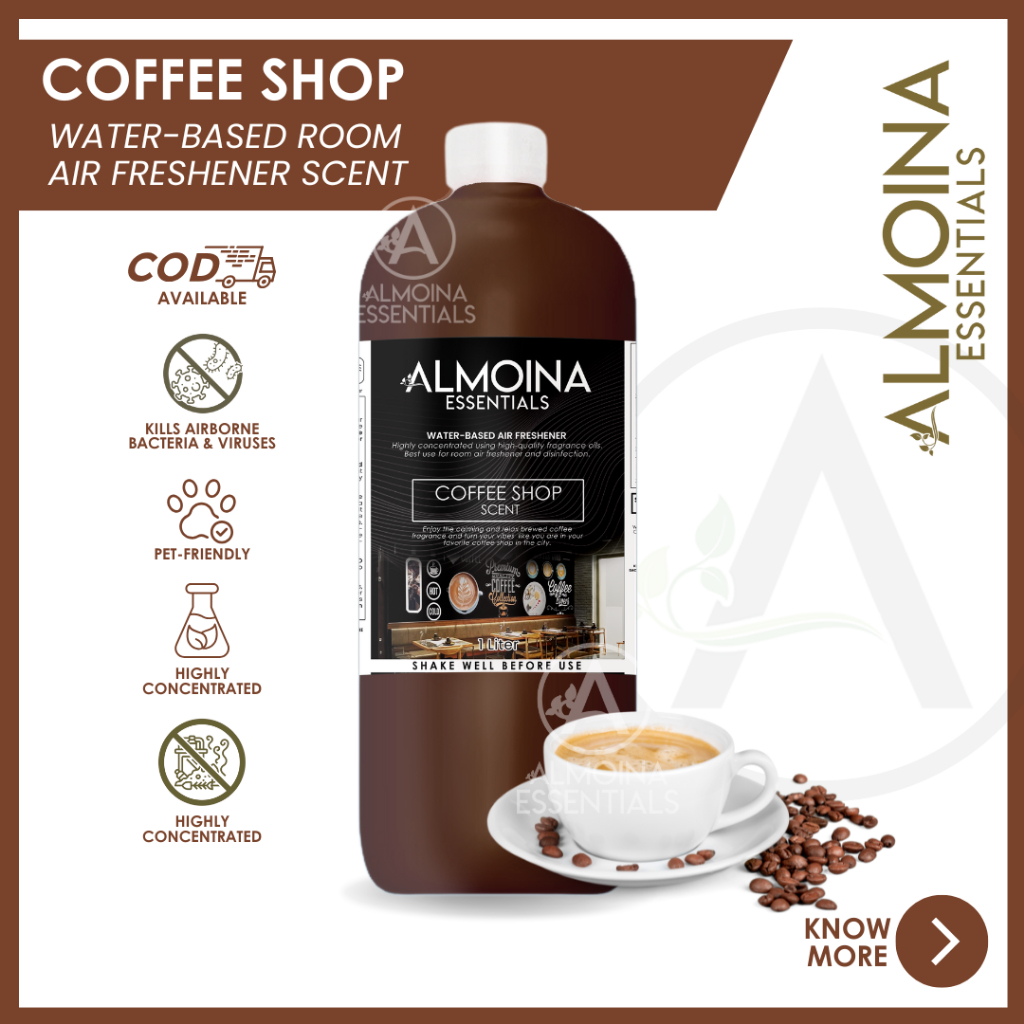 Coffee Shop Cafe Scent Water-based Premium Air Freshener for Room Spa ...