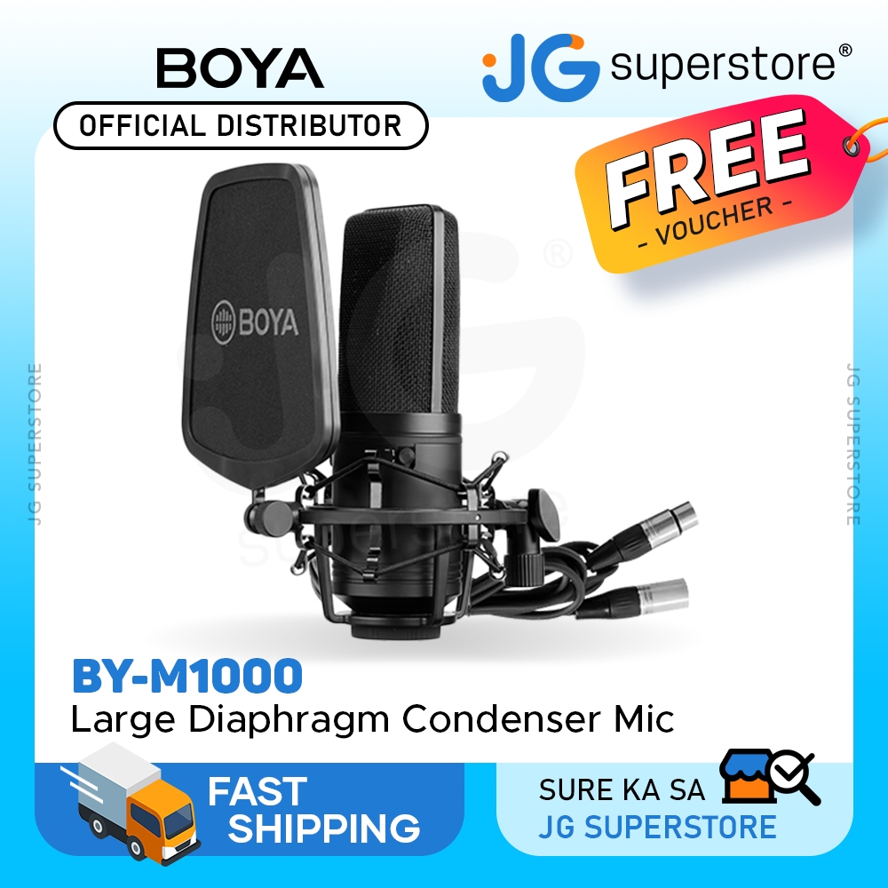 [CLEARANCE] Boya BY-M1000 PRO Large Diaphragm Condenser Studio Mic for ...