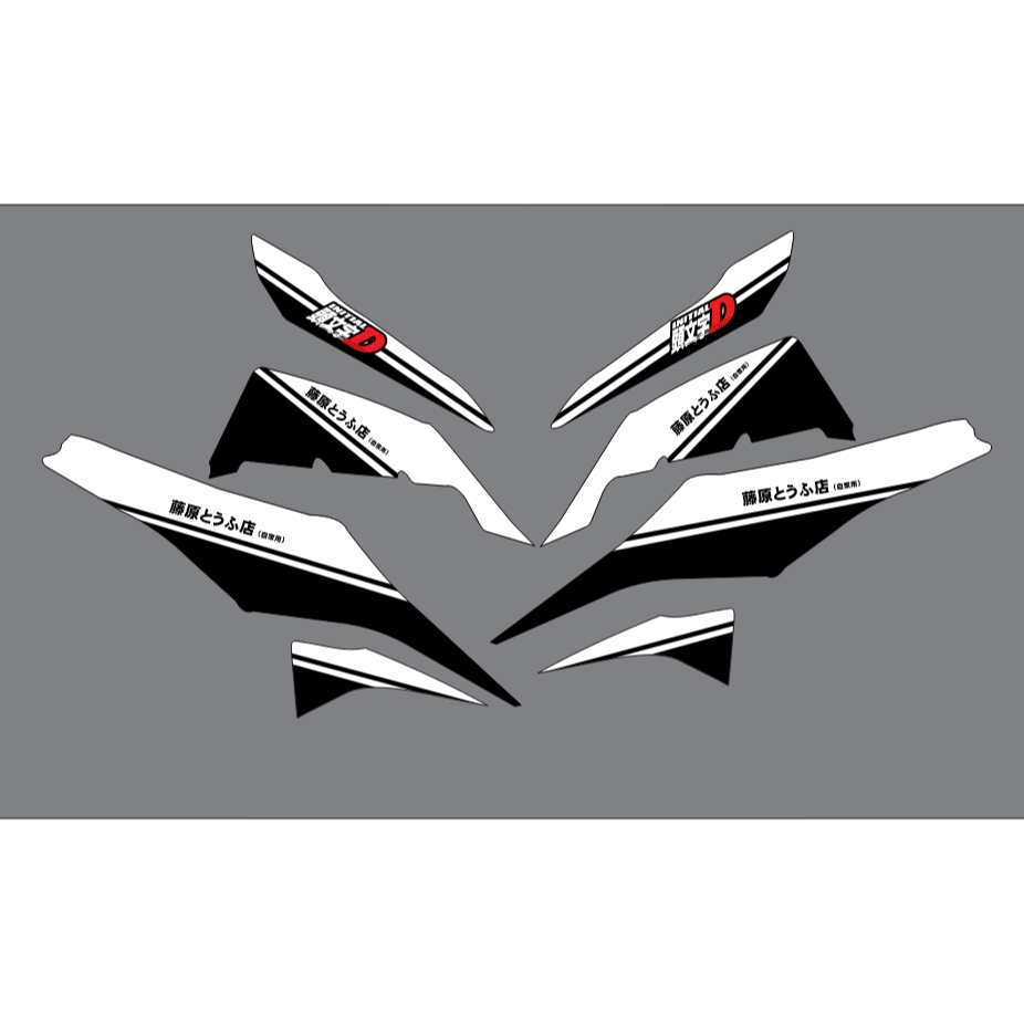 Mio i 125 Initial D Concept Overlap Decals Sticker | Shopee Philippines