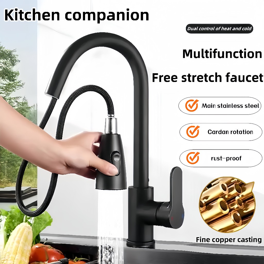 Portable Flexible Kitchen Basin Tap 304 stainless steel Mixing Tap 360 ...