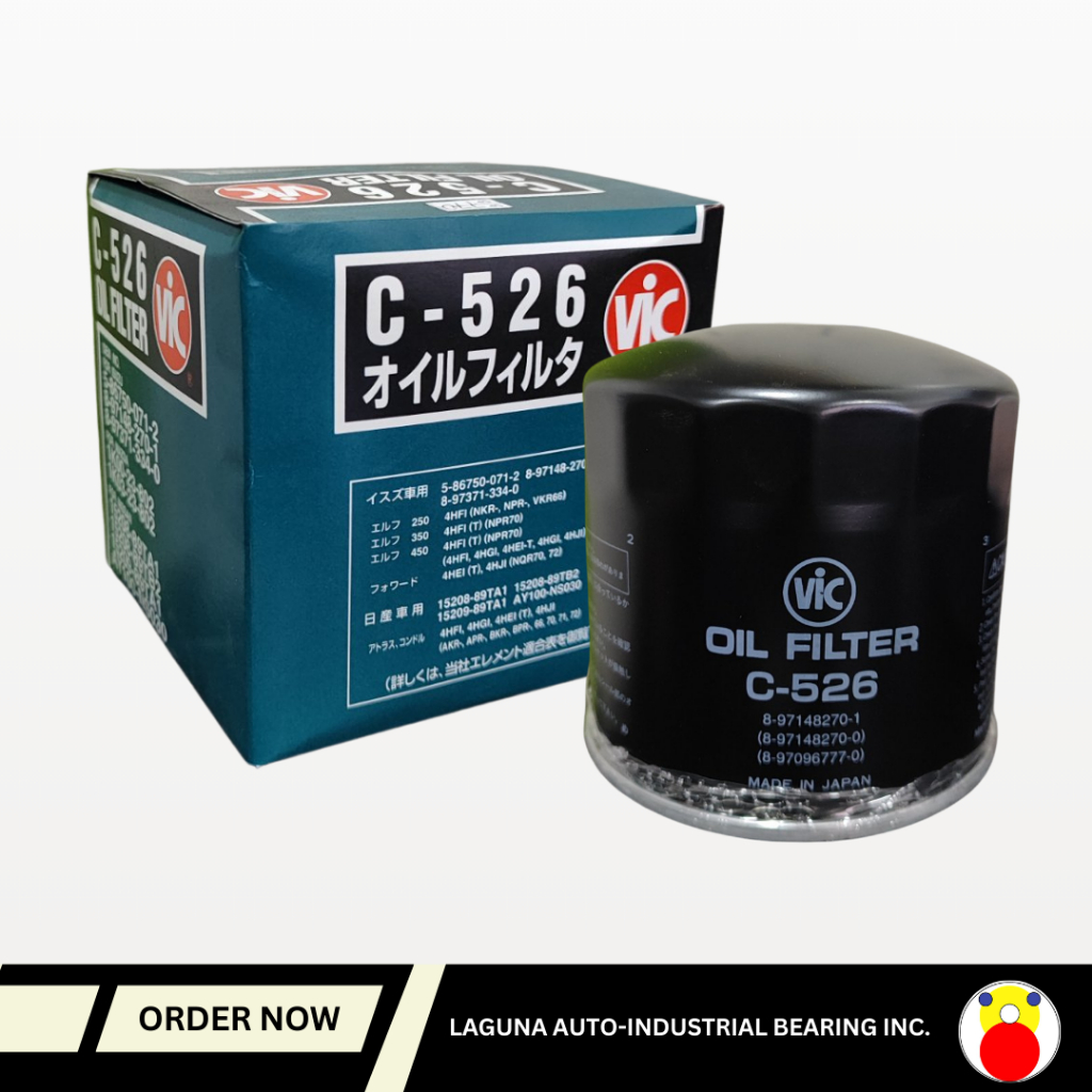 VIC Oil Filter C-526 for ISUZU ELF 4HF1,4HE1,4HL1,6HK1 | Shopee Philippines