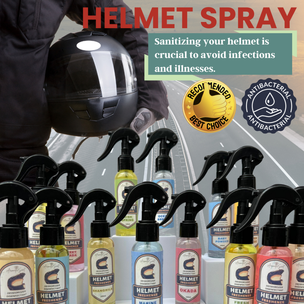 Helmet Spray Freshener, Deodorizer and Disinfectatnt 100ml | Shopee ...