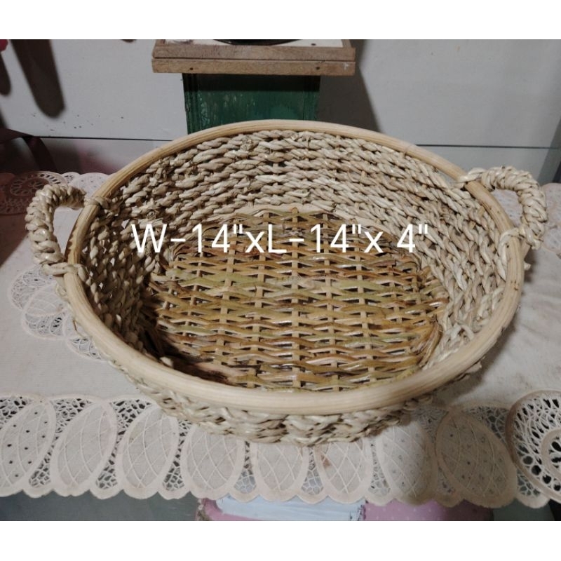 fruit tray native rattan and abaka | Shopee Philippines