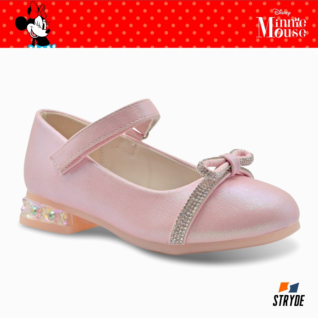 Disney Minnie Mouse Heel Mary Janes for Kids Girls Vinnie | Shopee ...