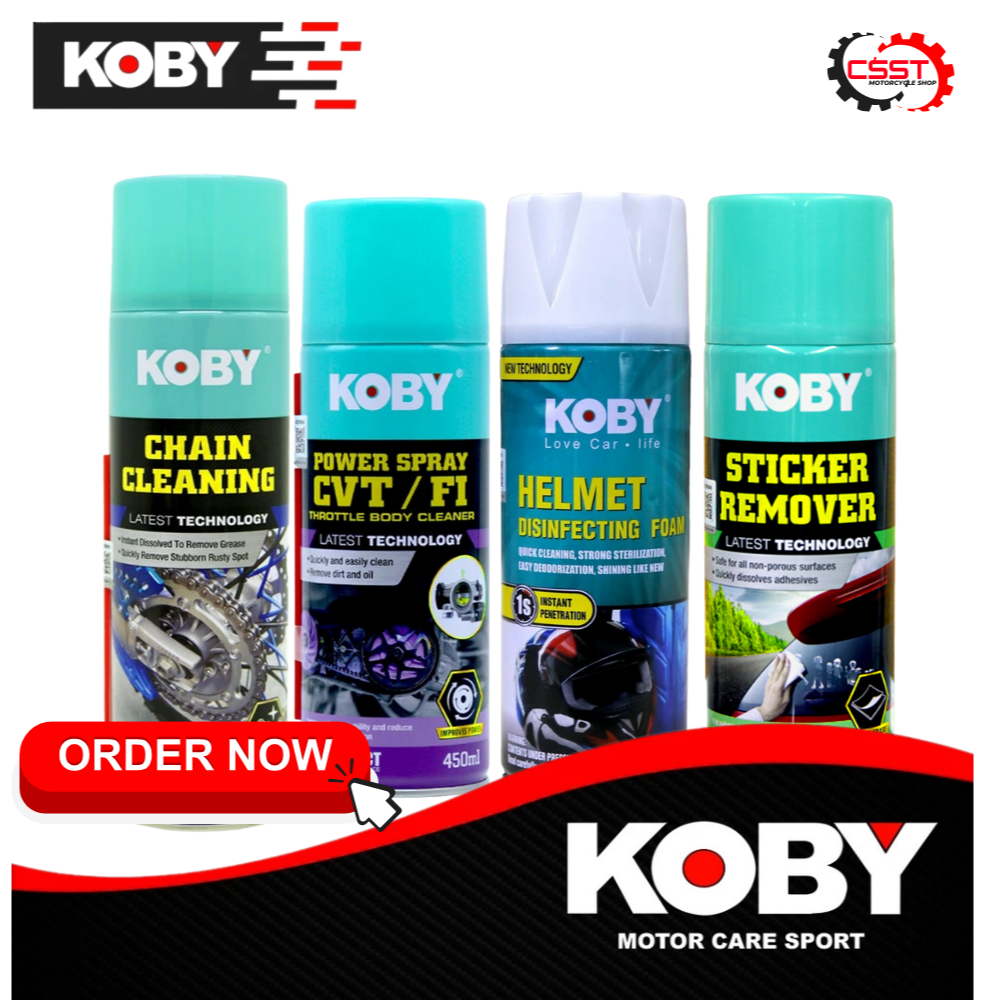 KOBY MOTOR CARE( CVT/FI CLEANER / HELMET DISINFECTING FOAM/ STICKER ...