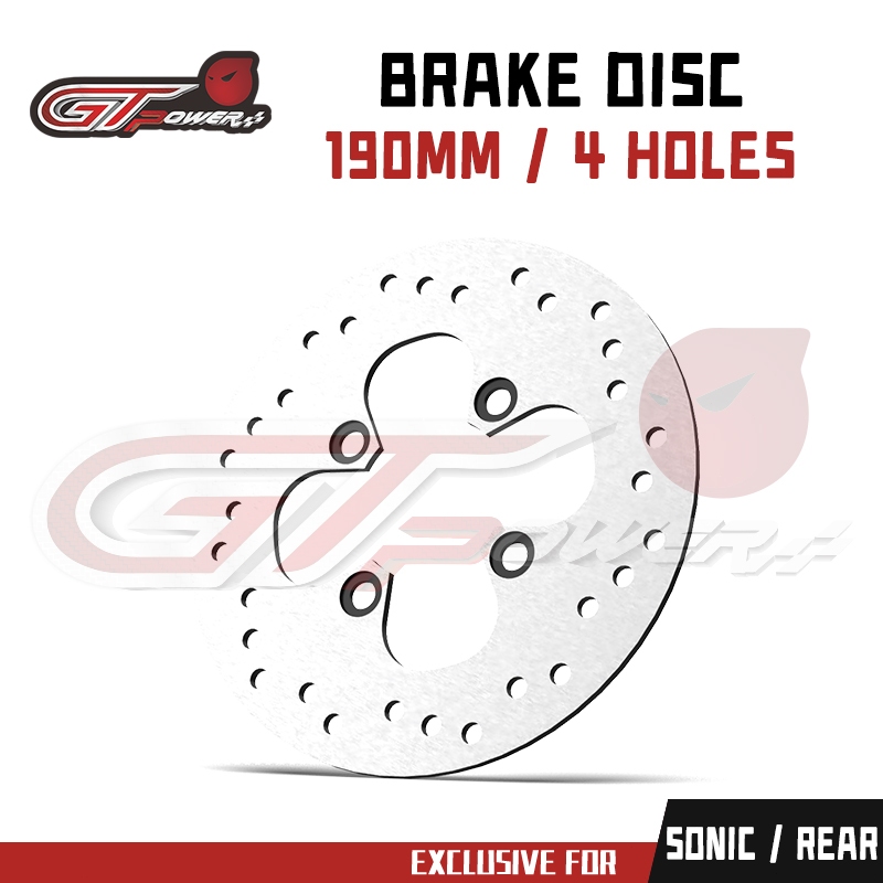 BRAKE DISC SONIC REAR 190MM 4 HOLES SONIC / RS150 / XRM125 TRINITY ...