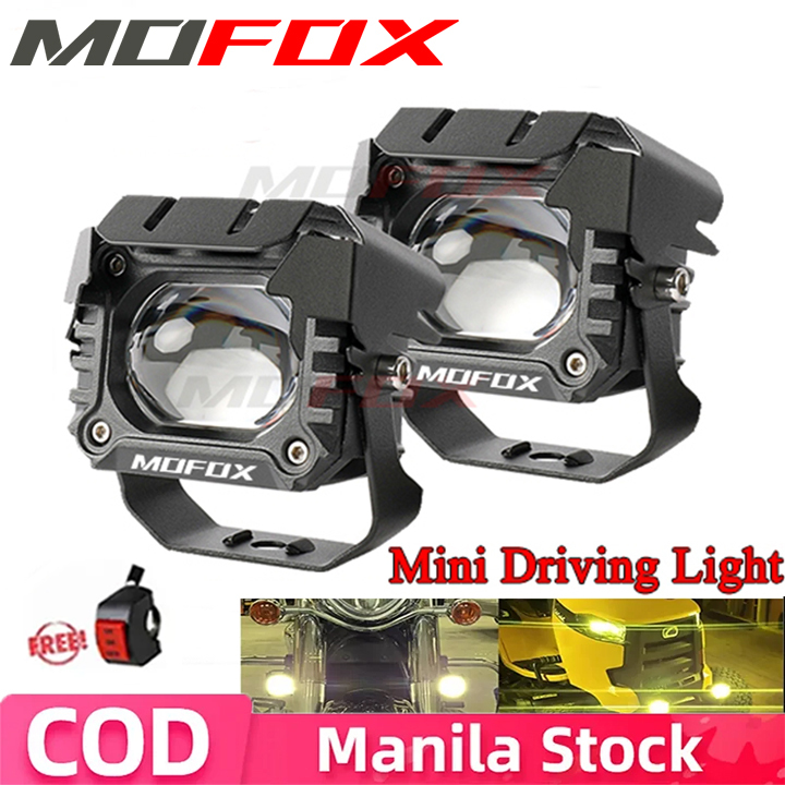 MOFOX V7 Laser Gun Motorcycle Mini Driving Light High/Low Dual Color ...