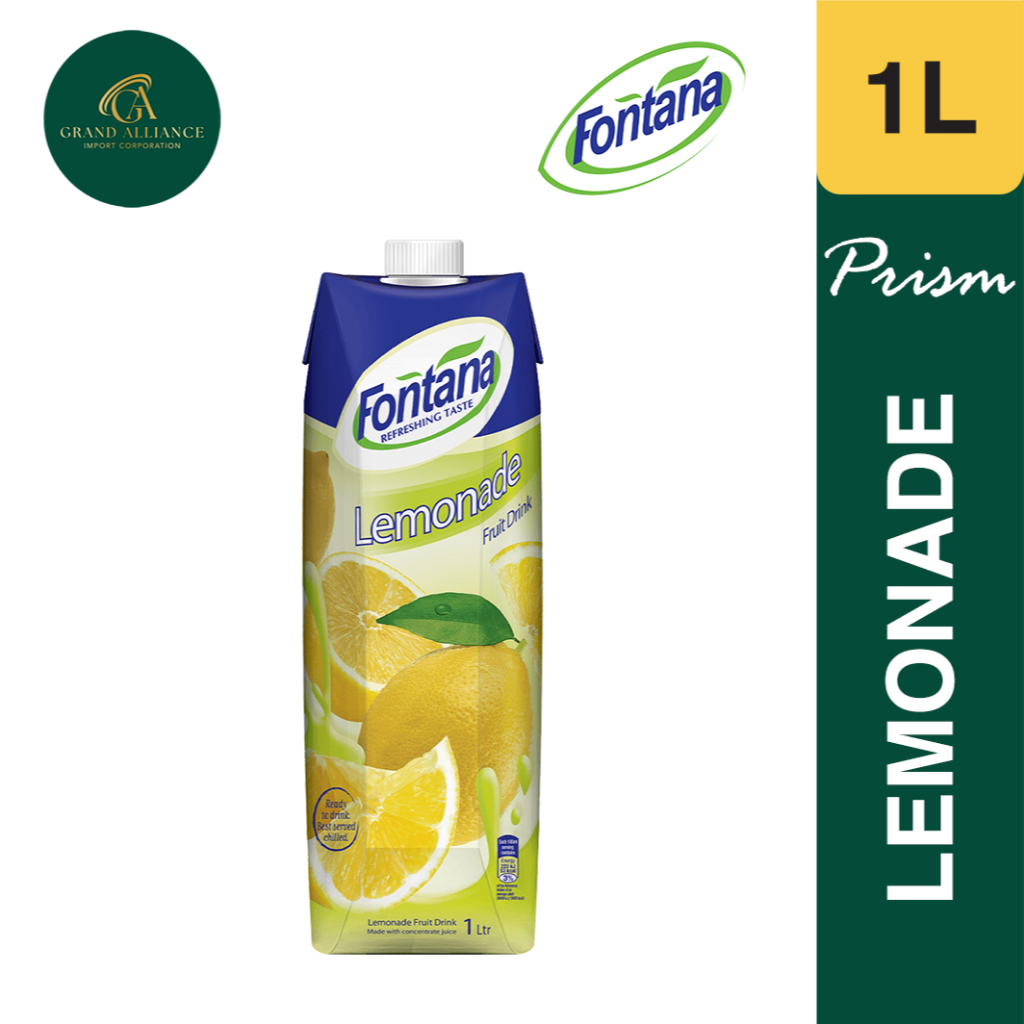 Fontana Lemonade Juice Prism 1 Liter | Shopee Philippines