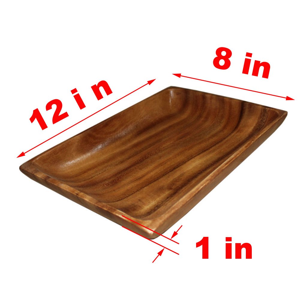 2pcs / 3pcs Rectangular Wooden Plate 1x8x12 inches | Shopee Philippines