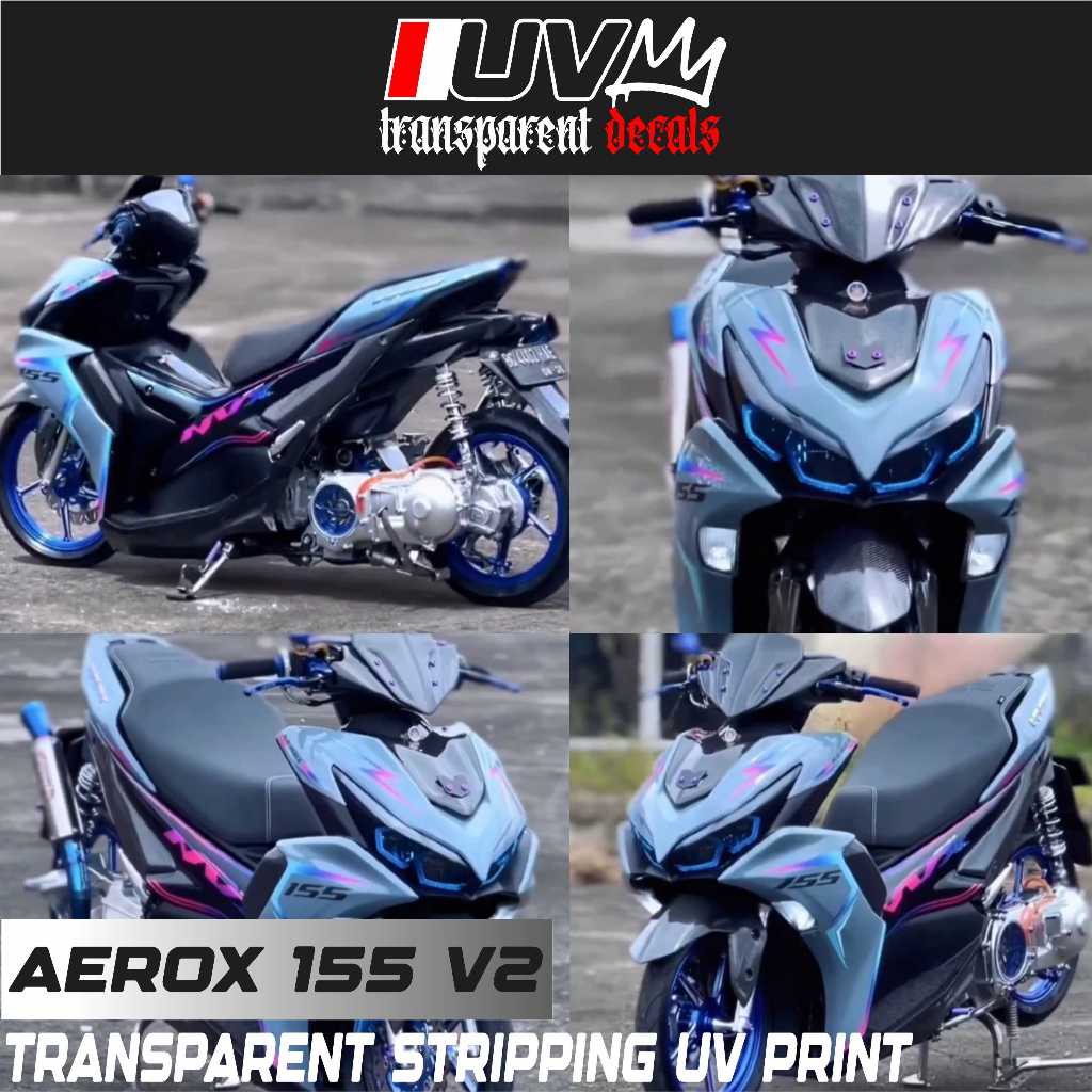 TRANSPARENT AEROX 155 V2 NVX INDONEISA/MALAYSIA DESIGN DECAL | Shopee ...
