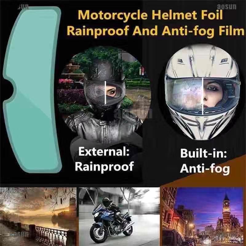 Universal Motorcycle Helmet Clear Patch Film Anti-fog Film and Rain ...