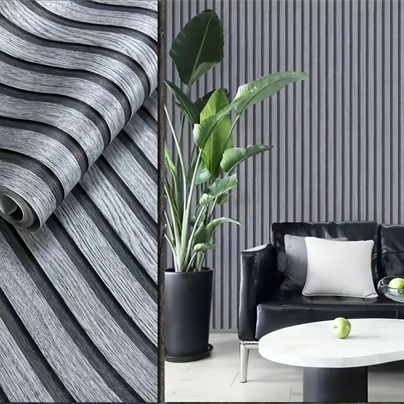 aceking wallpaper wood cladding C16 PVC self adhesive water proof ...