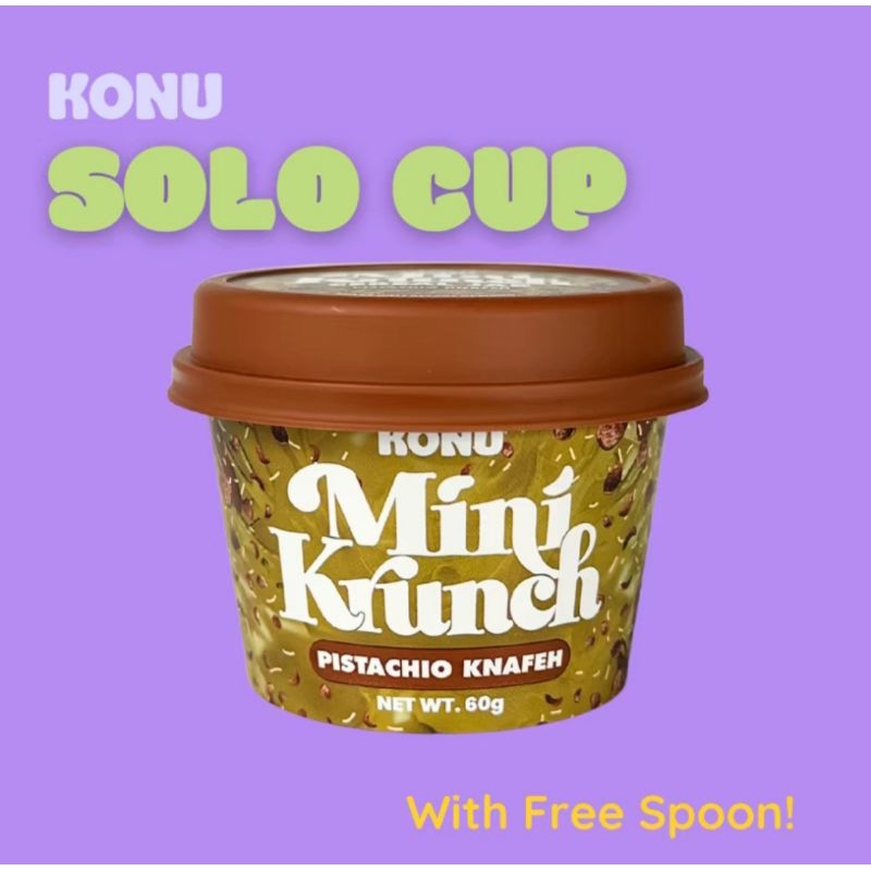 PISTACHIO KNAFEH KONU MINI KRUNCH Solo Cups 60g with FREE SPOON and ...