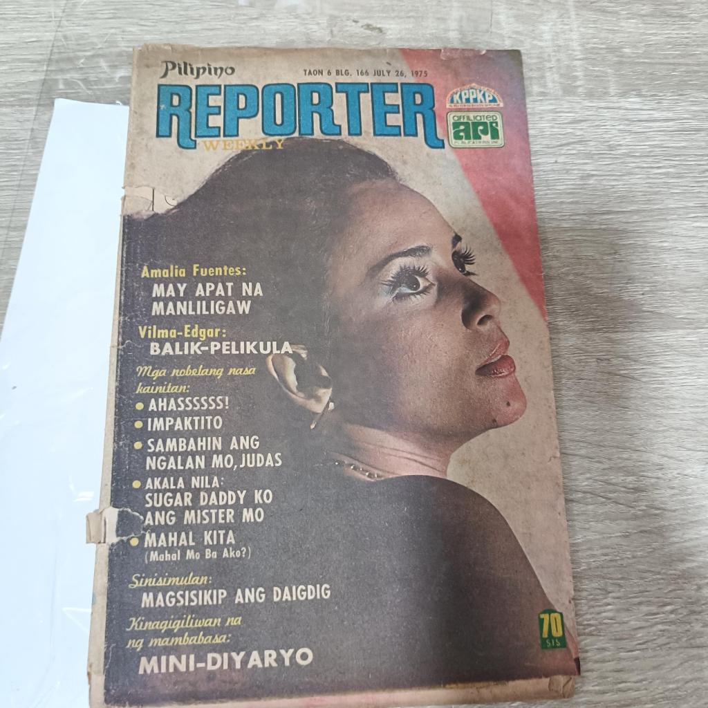 Pilipino Reporter #166 - July 26, 1975 (detached cover tagalog komiks ...