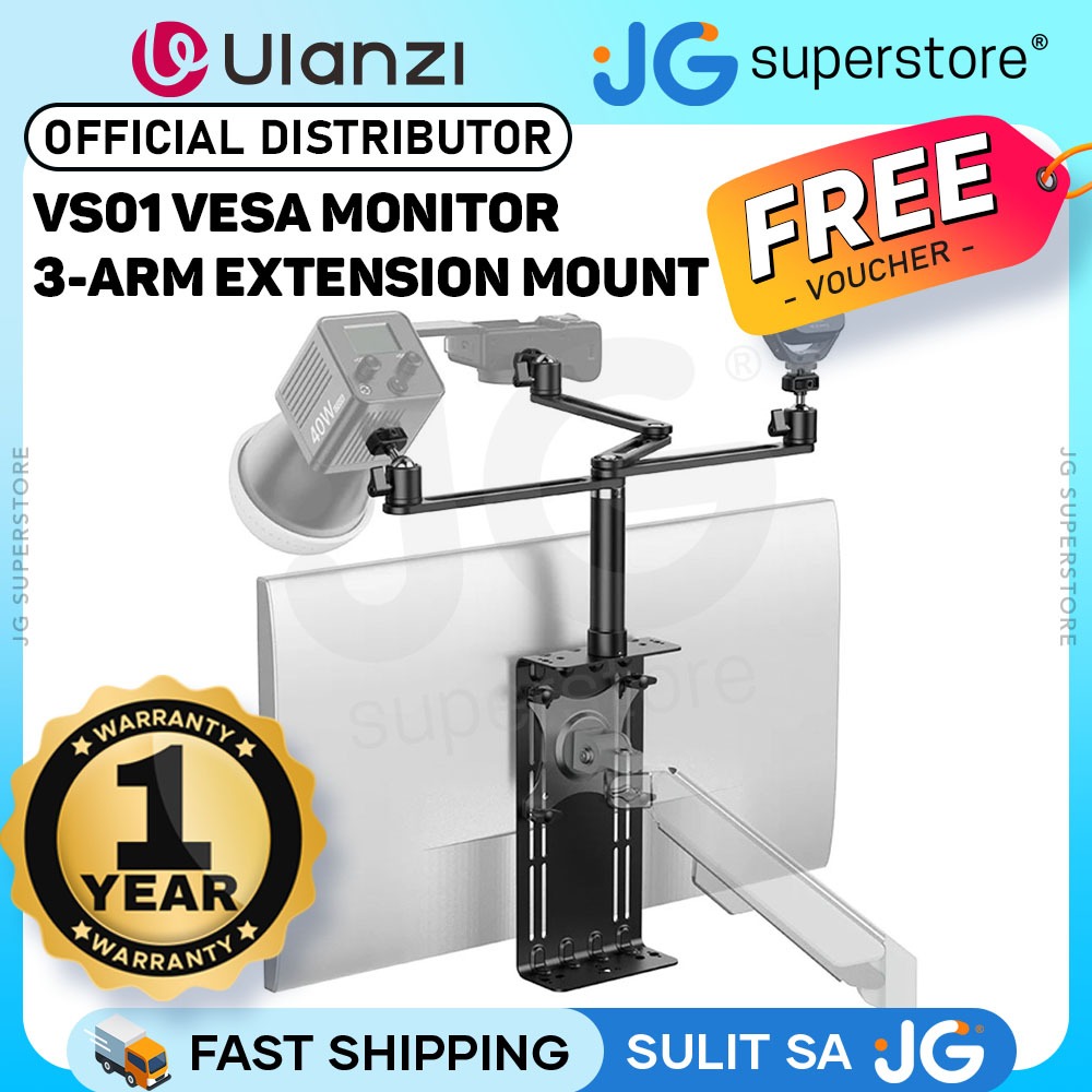 Ulanzi VS01 VESA Monitor Mount 3pcs Top Extension Arm for 27" Screens ...