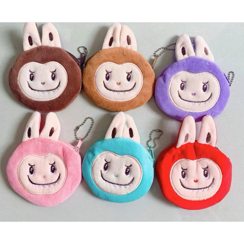 Labubu wallwt Cartoon coin purse children cute key pendant animal coin ...