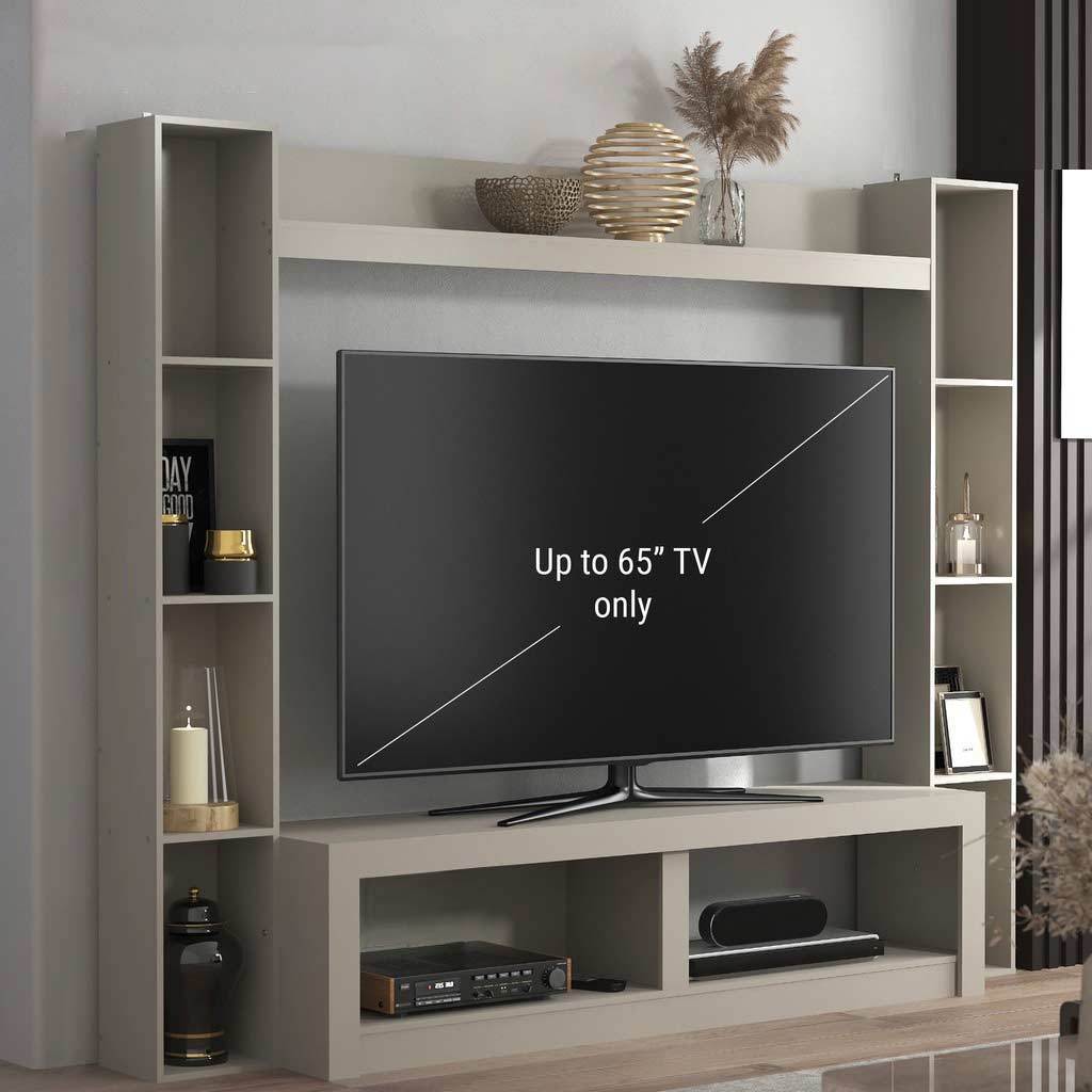 Tv Cabinet 6.5ft | Kabinet Tv Up to 65inch | Tv Cabinet With Side ...