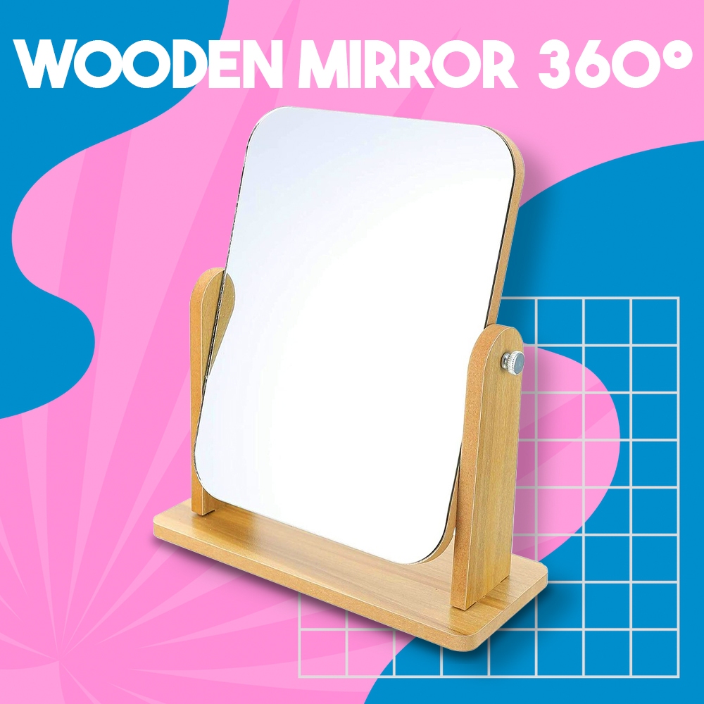 Wooden Mirror 360° Rotation Mirror for Laser Engraving 13x18cm | Shopee ...