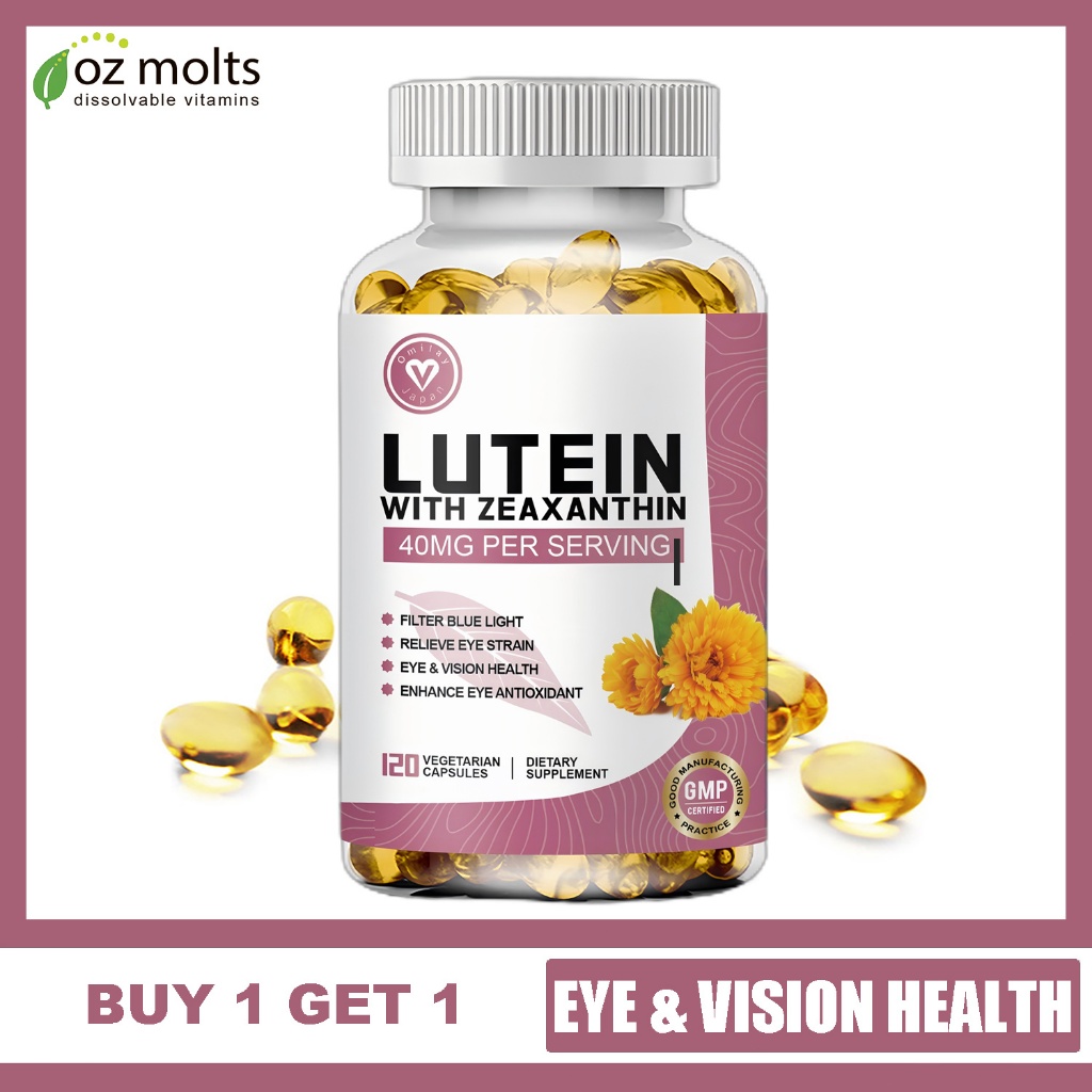 Ozmolts Lutein with Zeaxanthin Capsule Filter Blue Light Relieve Eye ...